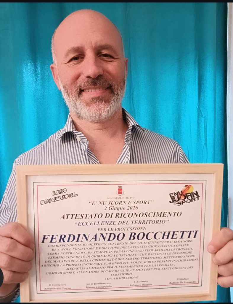 Marano, il direttore di Terranostranews premiato a Qualiano per il suo ...